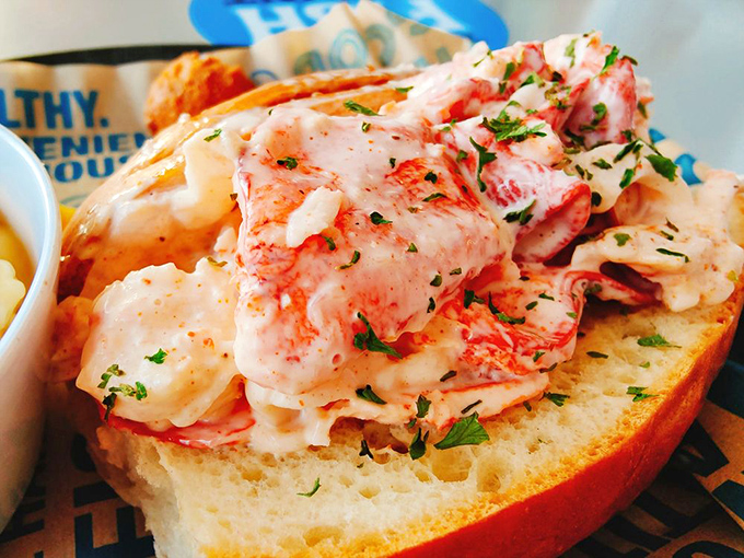 This lobster roll isn't just a sandwich; it's a summer romance between sweet, tender meat and a perfectly toasted bun. No complicated relationship status here.