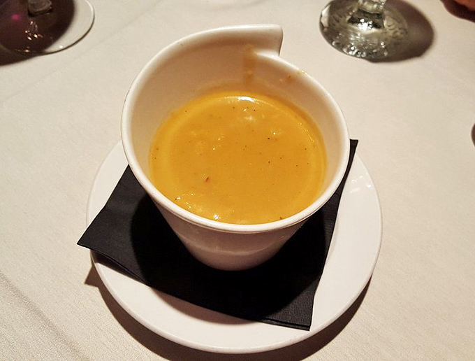 This lobster bisque isn't just soup&mdash;it's liquid luxury. Velvety, rich, and the kind of orange that signals delicious danger ahead.