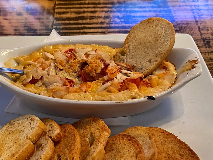 Lobster mac and cheese that doesn't whisper luxury&mdash;it announces it with a megaphone and a shower of buttery breadcrumbs.