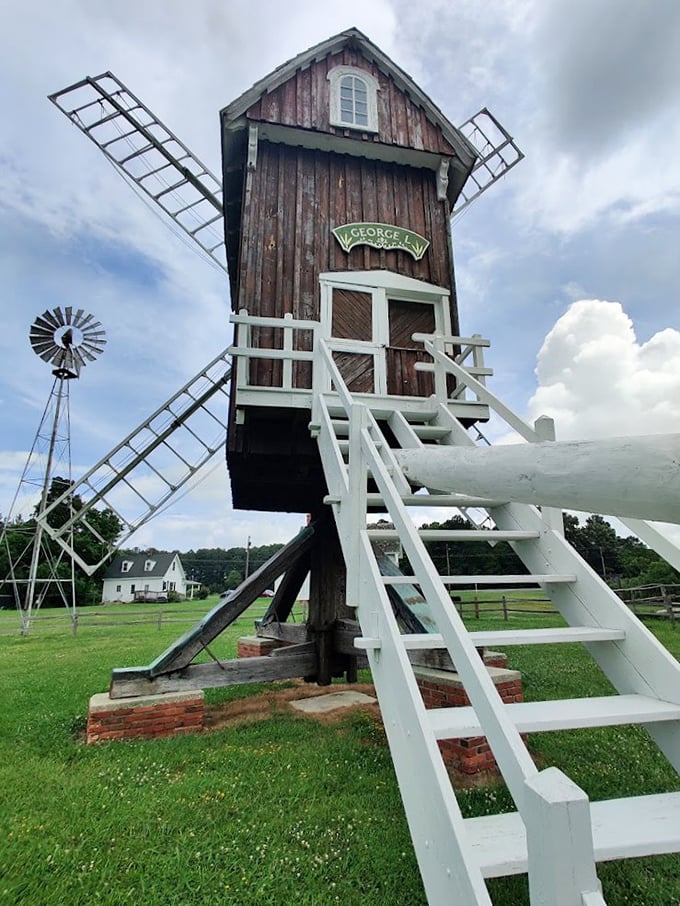 "George L." proudly displayed on this working replica shows craftsmanship doesn't need digital upgrades to impress even the most tech-savvy visitors. 