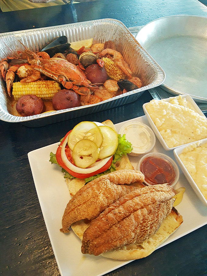 The Low Country Boil: where corn, potatoes, and seafood gather for the ultimate Florida pool party. No lifeguard on duty&mdash;dive in!