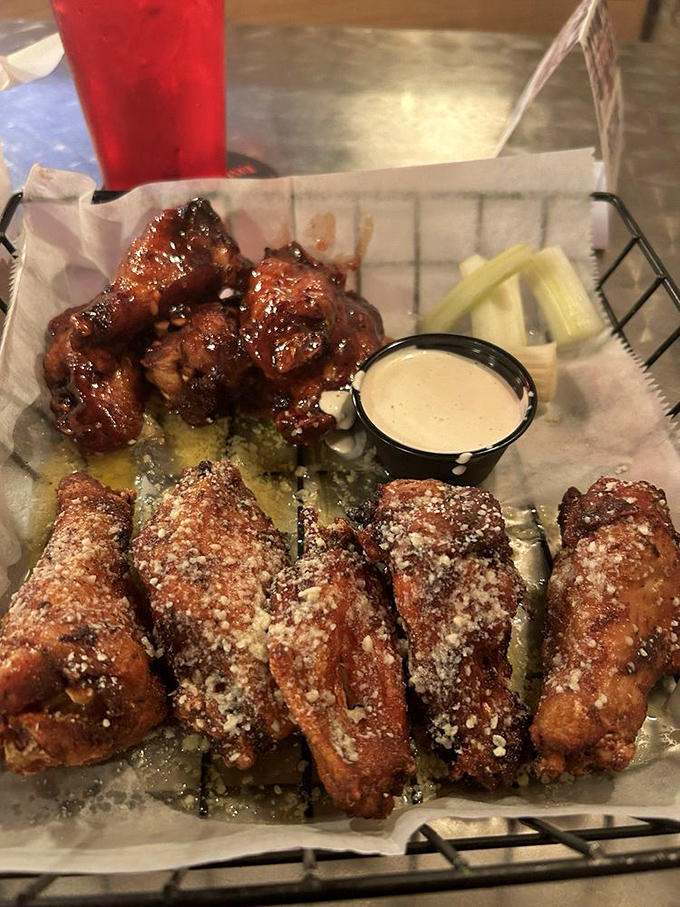 Wings that make you question everything you thought you knew about chicken appendages. Two styles, one basket, zero chance you'll want to share.