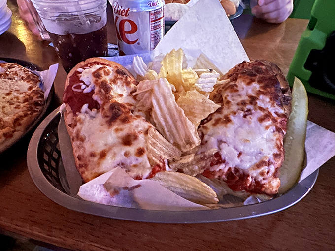 This meatball sub arrives looking like it means business &ndash; serious, delicious, cheese-covered business.