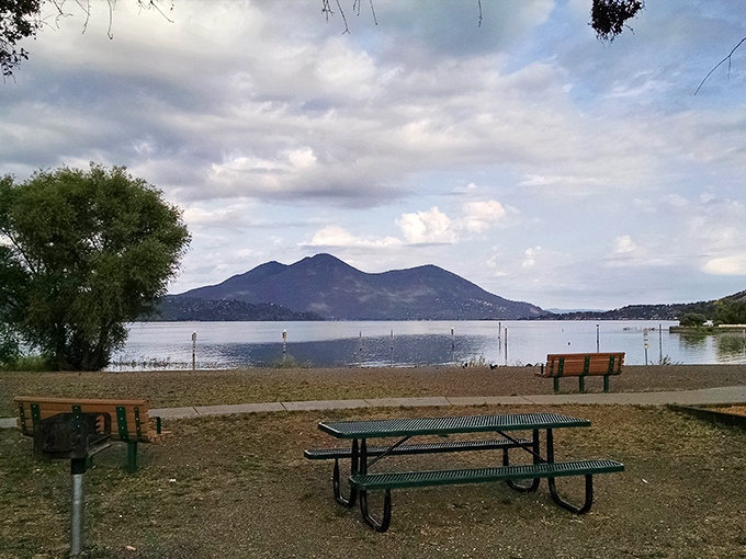 Who needs expensive therapy when you've got this view? A picnic table with million-dollar scenery that doesn't charge admission.