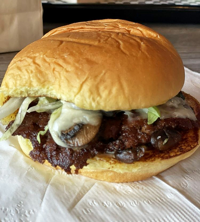 The Mushroom Swiss Burger doesn't just flirt with umami&mdash;it proposes marriage, sealing the deal with melted cheese and a perfectly toasted bun.