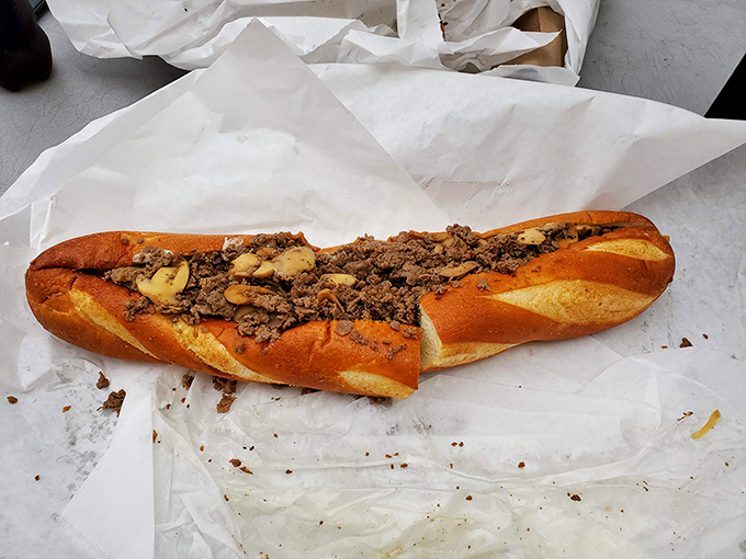 The golden ratio of meat to cheese to bread. Leo's mushroom cheesesteak demonstrates why Pennsylvania's signature sandwich has conquered the world.