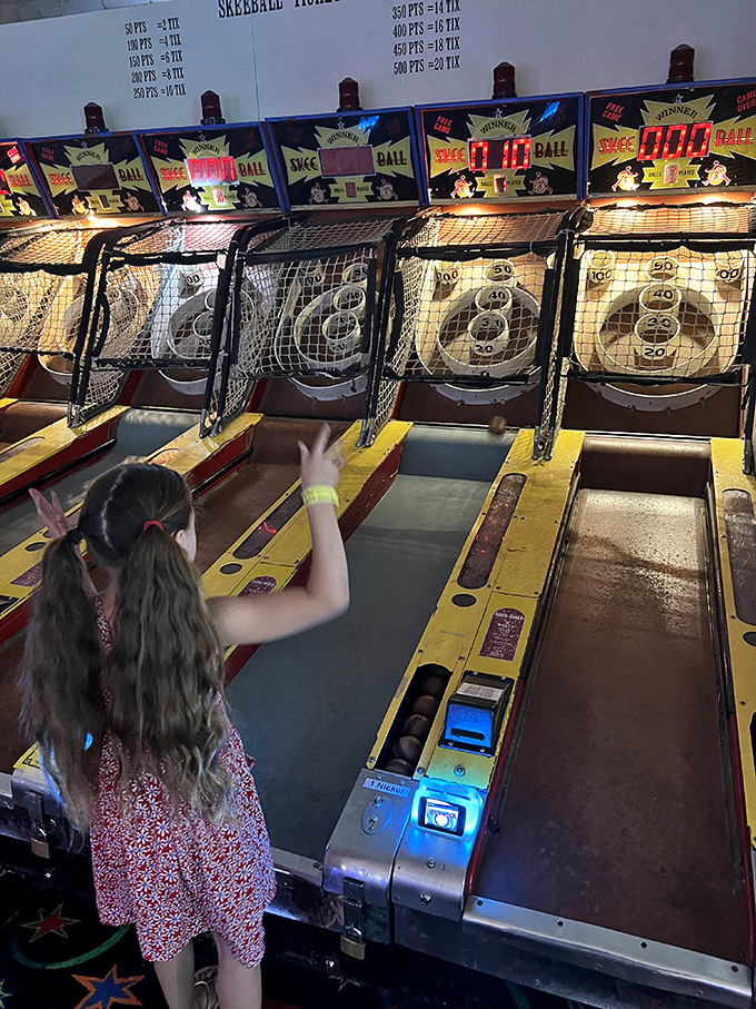 Where quarters still buy happiness! This arcade proves some joys are timeless, especially when you're showing the grandkids how it's done.