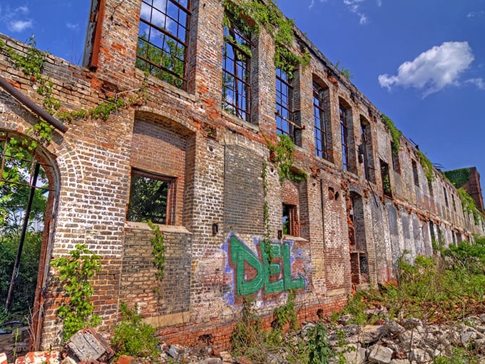 Old Abney Mill stands as a testament to when buildings were built to last several lifetimes.