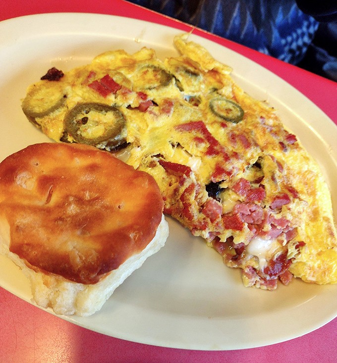 This isn't just an omelet; it's a masterpiece of jalape&ntilde;os, ham, and cheese that makes you wonder why you'd ever order anything else.