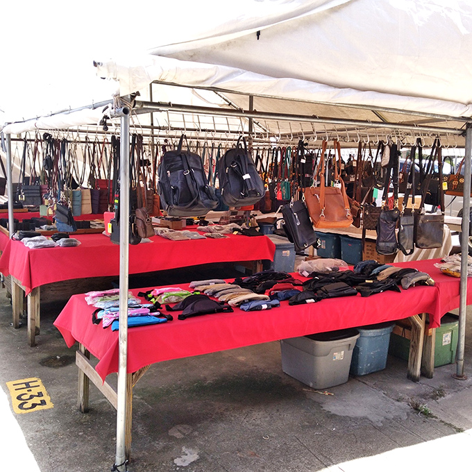 Leather goods heaven! Like a fashionista's dream closet exploded into this corner of the market. Bags for days and wallets for weeks.