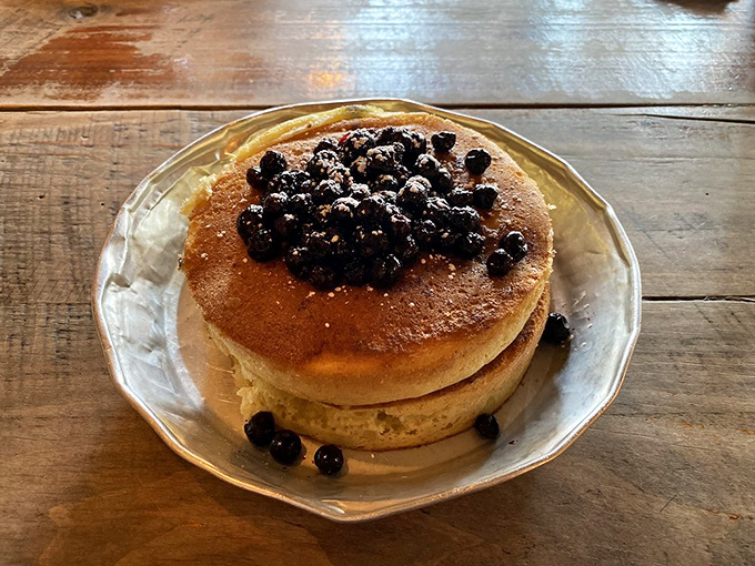 Pancakes that don't need a filter&mdash;golden, fluffy, and topped with fresh blueberries. Breakfast doesn't get more photogenic than this.