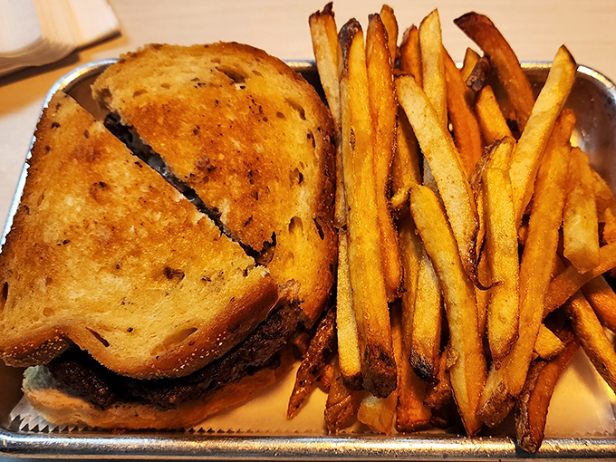 A perfectly grilled sandwich and hand-cut fries that make you wonder why you'd ever waste calories on fast food again.