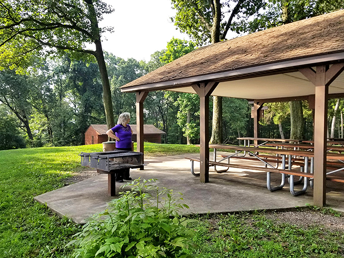 The perfect picnic pavilion awaits, where lunch with a view becomes the main attraction. BYO sandwich, Mother Nature provides everything else.
