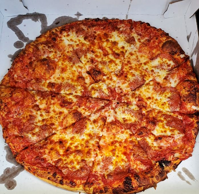 Pizza perfection isn't complicated – just the right balance of crispy-yet-chewy crust, tangy sauce, and cheese that stretches like your favorite sweatpants after Thanksgiving.