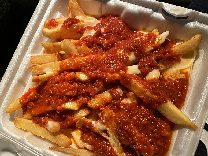Pizza fries: where two comfort food favorites collide in a glorious red sauce rebellion. Diet plans surrender at first sight.