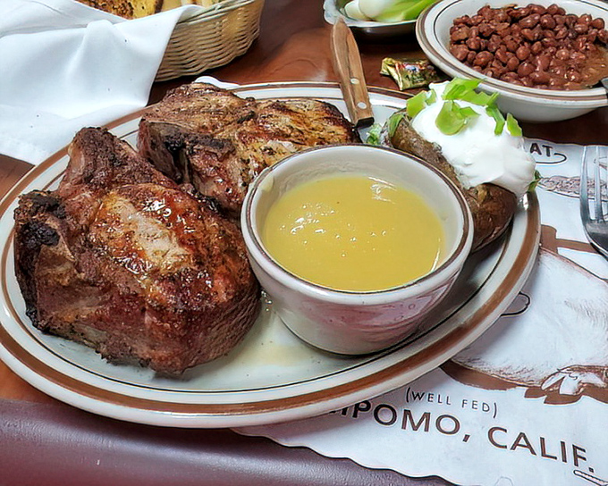 Pork chops that make you question every other pork chop you've ever eaten. That golden pool of butter sauce? It's not optional&mdash;it's essential life enhancement.