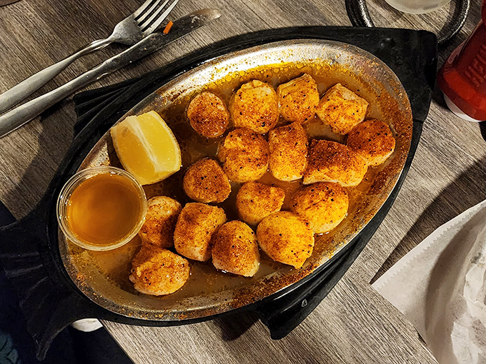 Golden potato puffs that crackle with each bite, served with a side of nostalgia and enough butter to make your cardiologist wince.
