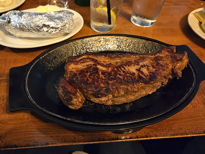 Prime rib so commanding it needs its own zip code. That sear isn't just color&mdash;it's a flavor force field locking in juices that took hours to develop.