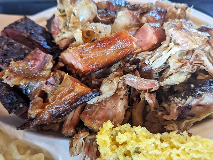 This pulled pork and cornbread doesn't just fall apart &ndash; it surrenders with dignity after a long, honorable battle with smoke and time.