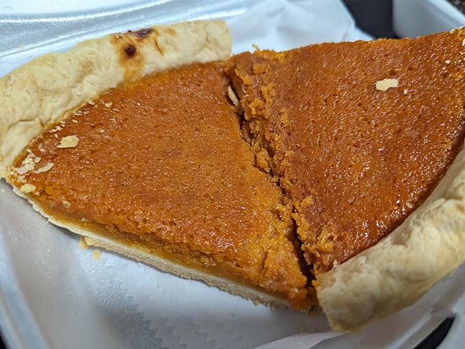 Sweet potato pie that looks like it could make a grown person weep with joy. The perfect sweet ending to a savory feast.
