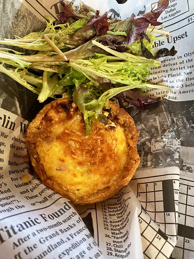 Newspaper and quiche&mdash;a combination as timeless as Carson and McMahon. This savory masterpiece has layers of flavor that would make even a French chef nod approvingly.