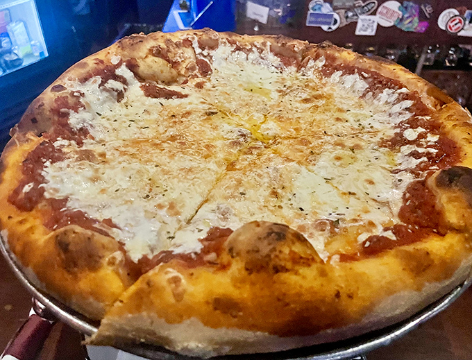 Pizza perfection doesn't discriminate&mdash;Triangle Tavern's red pie proves that simple ingredients create the most profound pleasures.