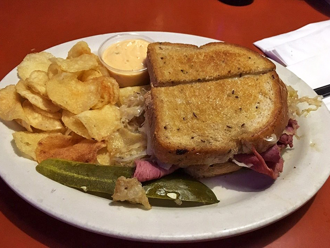 Even their Reuben sandwich comes with enough corned beef to feed a small neighborhood gathering.