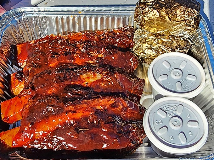 These ribs aren't just fall-off-the-bone tender&mdash;they practically leap into your mouth. Desert barbecue at its most glorious.