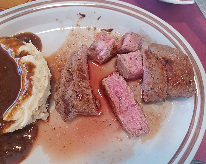 Tender roast beef swimming in its own juices alongside creamy mashed potatoes. This isn't just dinner&mdash;it's edible therapy after a long day.