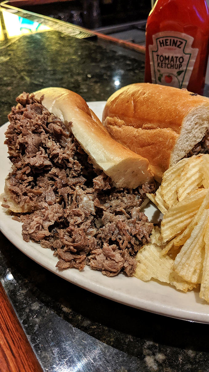The roast beef sandwich that could double as a doorstop, if you were crazy enough not to eat it.