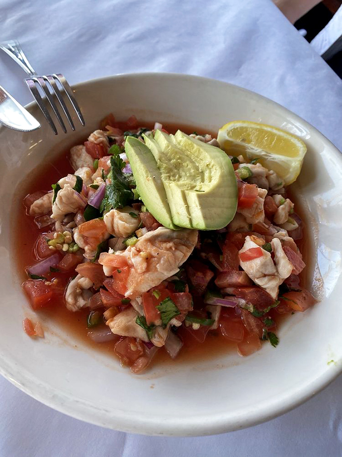 This rockfish ceviche isn't just a dish&mdash;it's a vacation on a plate, complete with avocado "passport" and citrus "sunscreen."