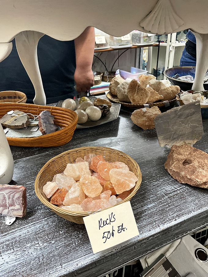 Fifty cents for a piece of the earth's history? These mineral specimens and polished stones offer affordable geology lessons with a side of beauty.