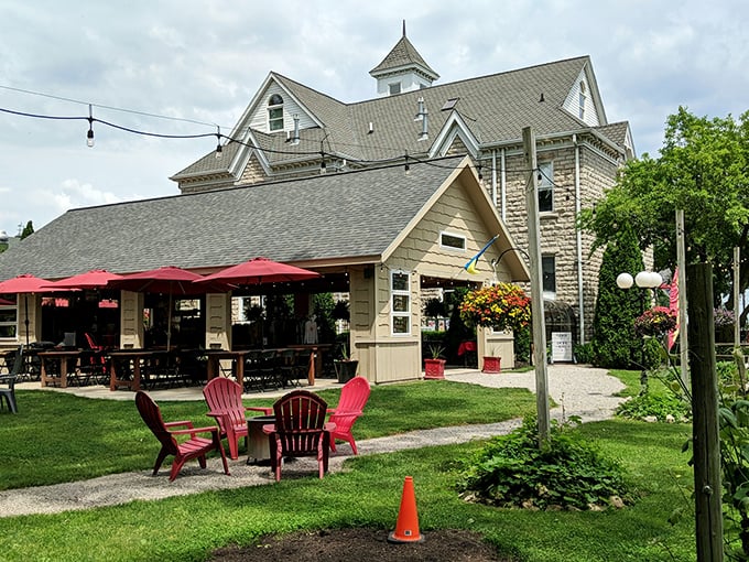 This limestone beauty houses Rocky Point Winery, where you can sip local vintages on the patio while contemplating how many stones it took to build those walls.