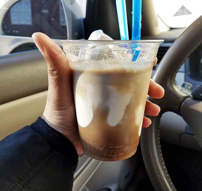 The root beer float – where carbonation meets creaminess in a cup, creating that magical foam that takes you straight back to childhood.