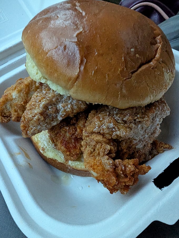 The sandwich that launched a thousand cravings. Crispy fried chicken bursting from a soft bun &ndash; portable perfection for those on-the-go chicken emergencies.