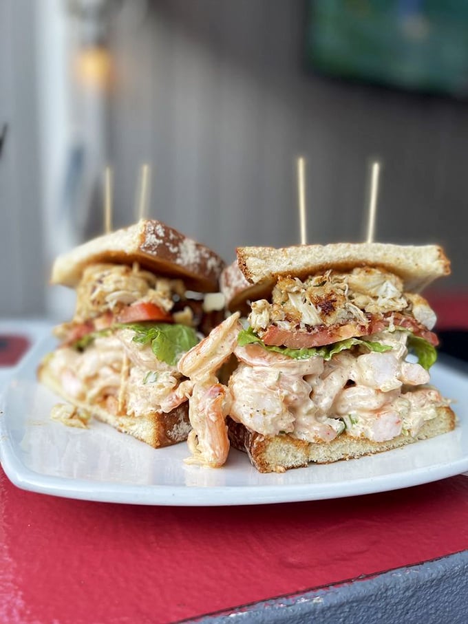 The seafood sandwich that launched a thousand road trips&mdash;layers of fresh catch and creamy goodness between perfectly toasted bread.