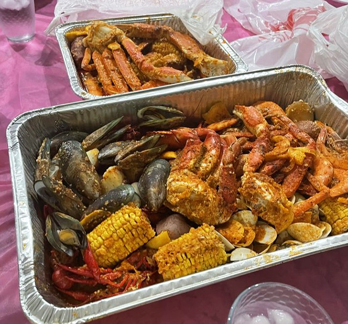 The seafood boil equivalent of a greatest hits album&mdash;crawfish, shrimp, mussels, corn, and potatoes all performing together in perfect harmony.