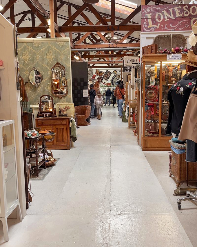 Shoppers navigate the well-organized chaos of vendor stalls. The thrill of the hunt is palpable in these hallowed halls of history.