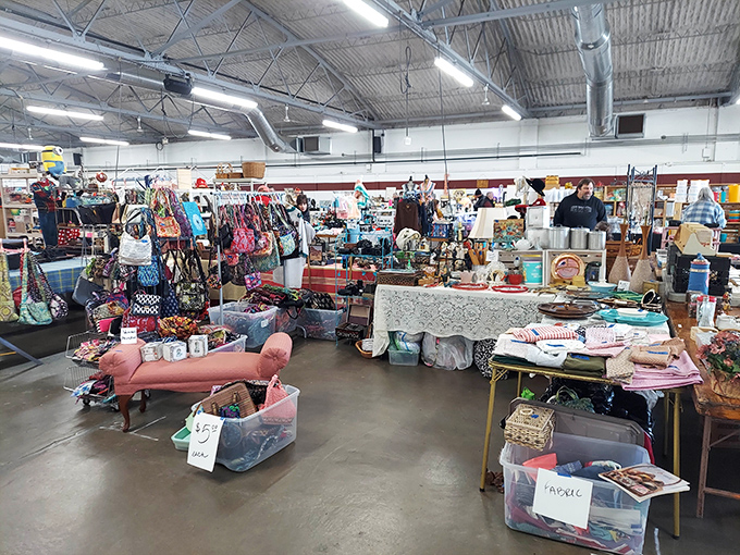 The indoor market hums with the quiet excitement of discovery. Every aisle offers the possibility of finding that perfect something you never knew you needed.