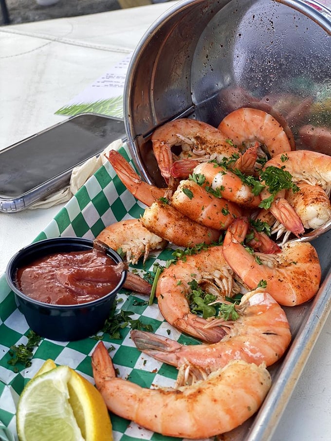 Golden fried shrimp that could make Colonel Sanders consider a career change.