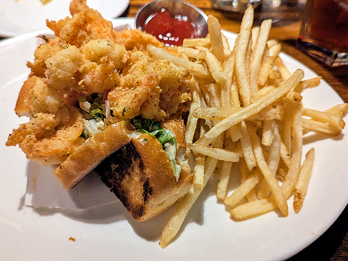 A seafood sandwich that belongs in the Comfort Food Hall of Fame&mdash;crispy, succulent, and demanding to be devoured immediately.