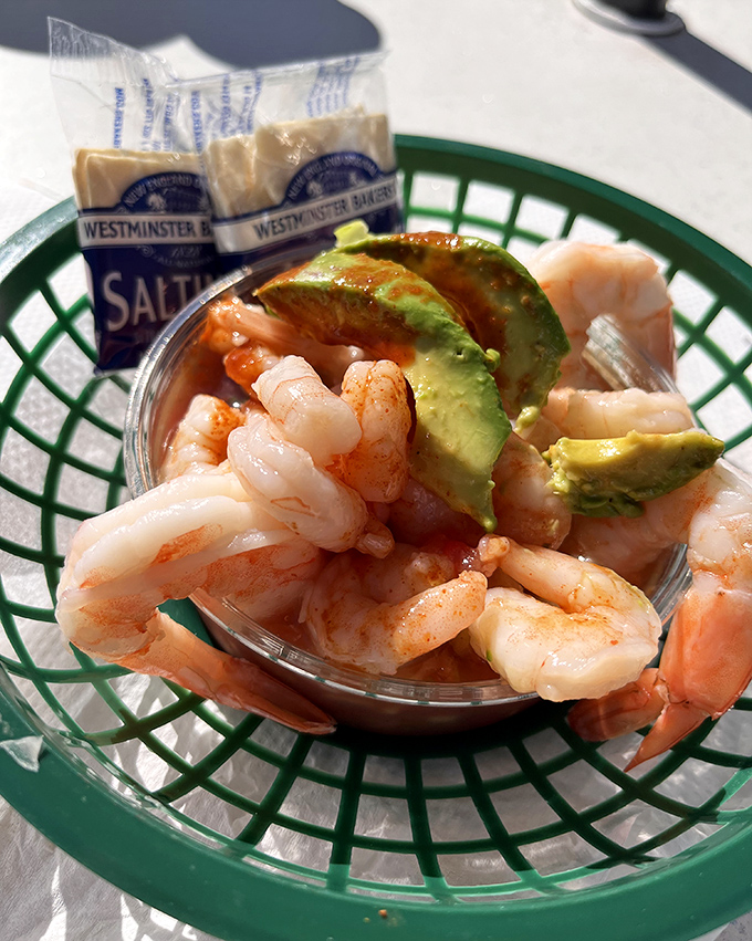 Shrimp cocktail with avocado&mdash;where plump, pink crustaceans and buttery green avocado slices create a partnership more perfect than Bogart and Bacall.