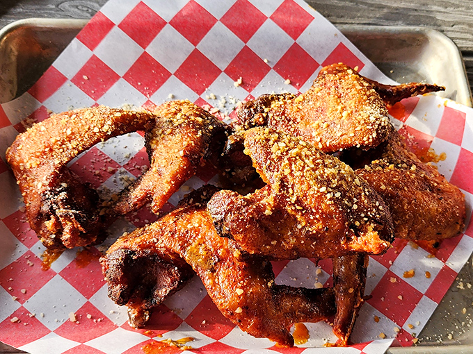 Crispy on the outside, juicy on the inside&mdash;these wings have clearly been introduced to fire twice and are better for the experience.