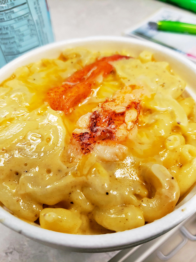 Smoked lobster mac and cheese: Not your childhood mac and cheese unless your childhood was significantly more luxurious than mine. Those chunks of lobster aren't just visiting&mdash;they've moved in permanently.