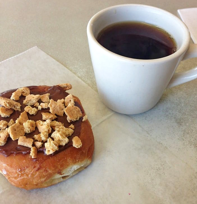 The perfect marriage of chocolate, crumbled cookies, and pillowy dough. Like a campfire treat that didn't require you to sleep on the ground.