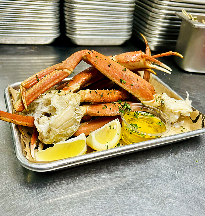 Sweet crab legs that practically leap from their shells, begging to be dunked in warm butter.