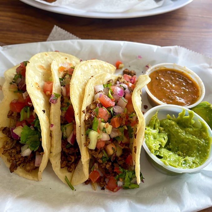 Gabriel's Mexican offerings aren't just an afterthought. These soft tacos&mdash;bursting with fresh toppings and served with vibrant salsas&mdash;could headline at any dedicated taqueria.