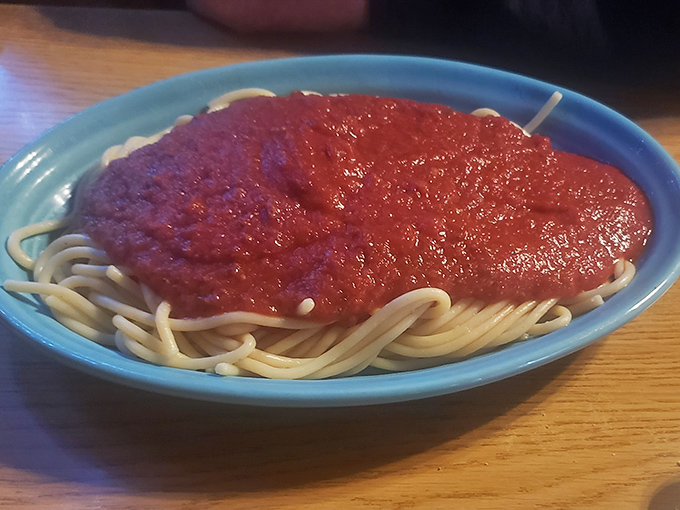 Spaghetti and meatballs that would make any Italian grandmother nod with quiet approval and ask for seconds.