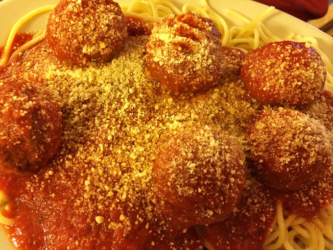 Spaghetti and meatballs that would make any Italian grandmother nod in approval. Those generous orbs of seasoned goodness demand to be savored slowly.