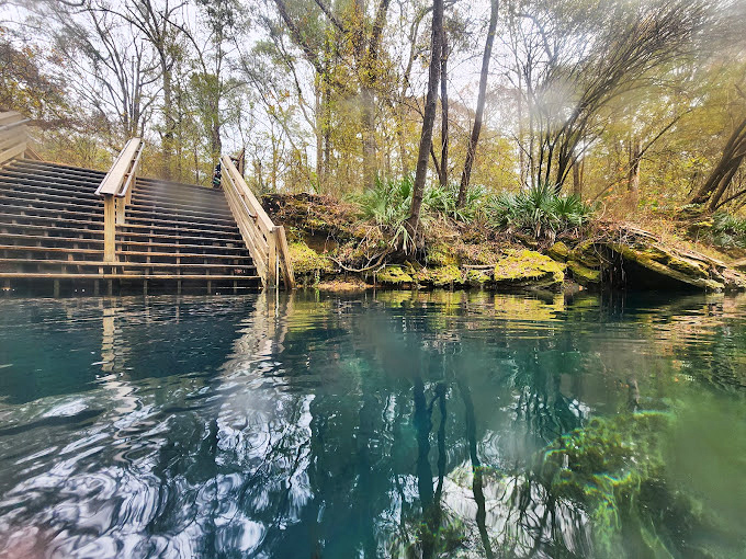 Your stairway to aquatic heaven, complete with handrails for us mere mortals.